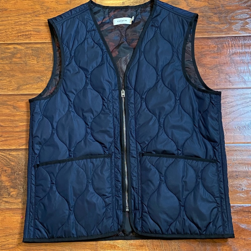 Coach Men’s Quilted Puffer Vest - Gem